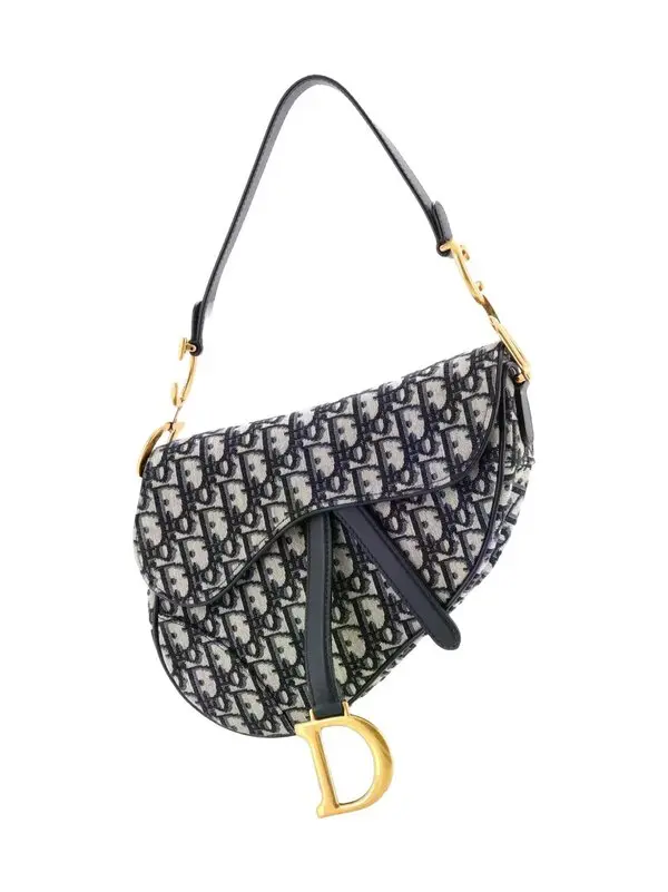 Dior Saddle Handbag Oblique Canvas - Blue