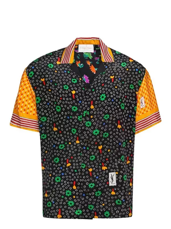 J. LOGAN HOME The Maison Thibault Printed Shirt - Black