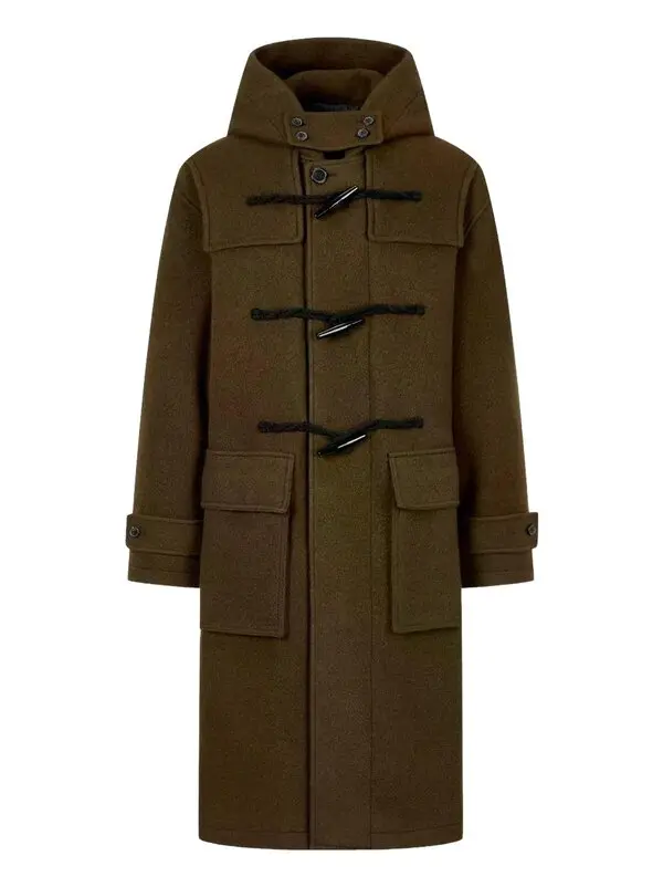 STUDIO TOMBOY Hooded Bouclé Duffle Coat - Brown