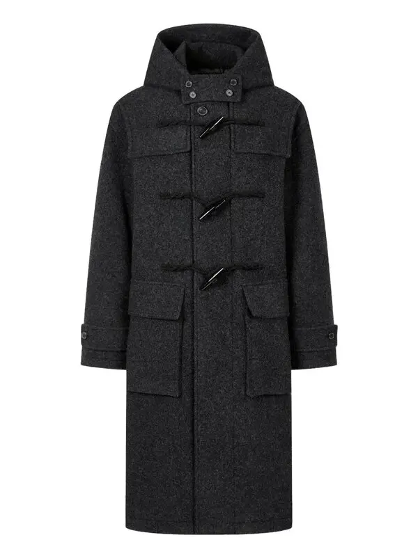 STUDIO TOMBOY Bouclé Hooded Duffle Coat - Grey
