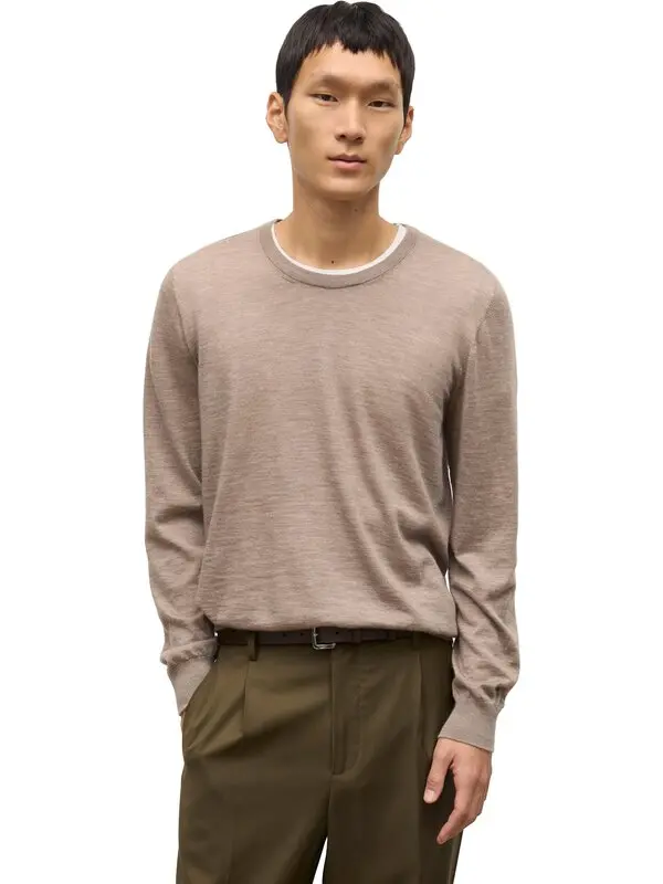 Johnstons Of Elgin Fin Light Superfine Cashmere Jumper - Brown