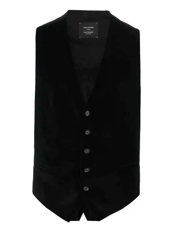 Tagliatore Single-breasted Panelled Waistcoat - Black