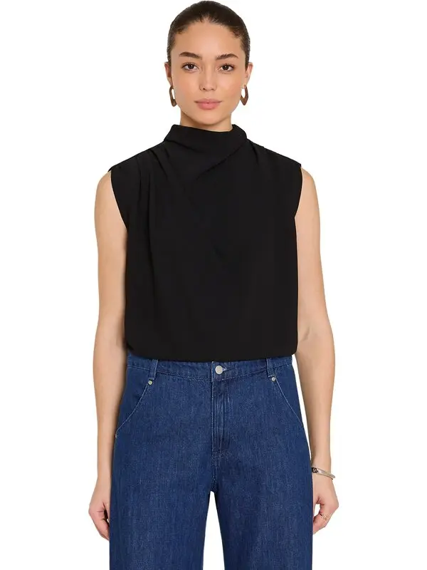 Amanda Uprichard Sleeveless Fabienne Top - Black