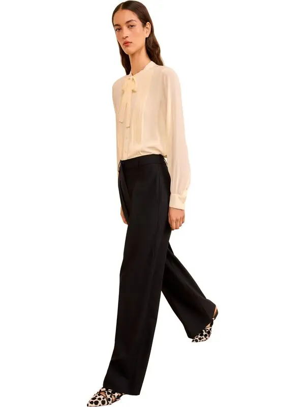 Ulla Johnson Mitchell Wide Leg Trousers - Noir