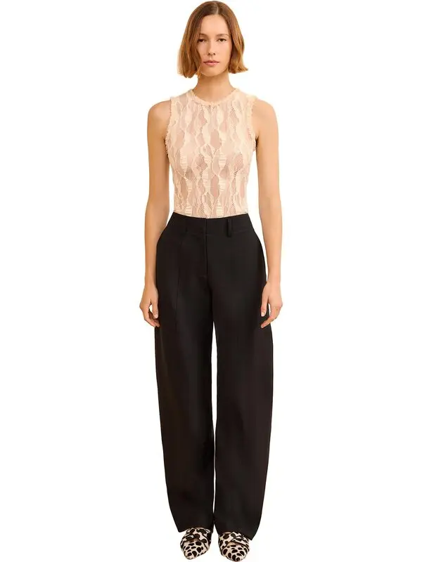 Ulla Johnson Ames Barrel Leg Trouser - Noir