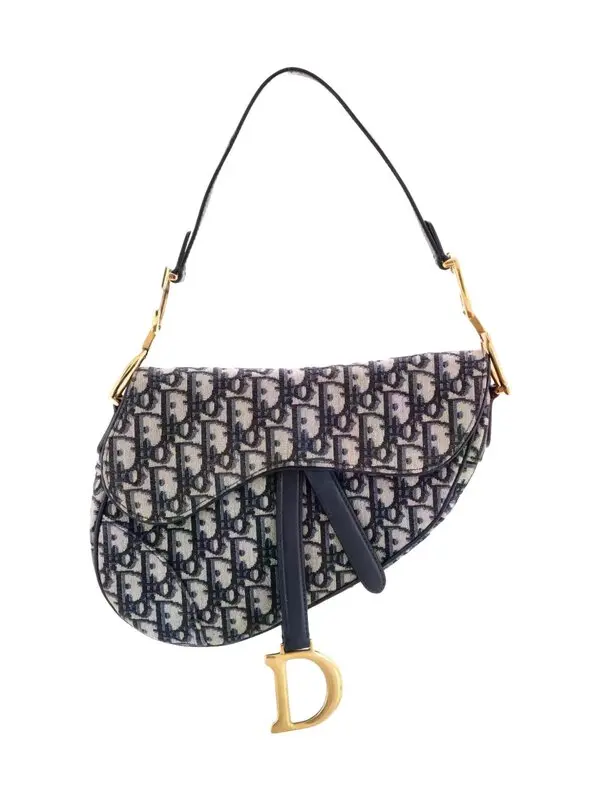 Dior Saddle Handbag Oblique Canvas - Blue