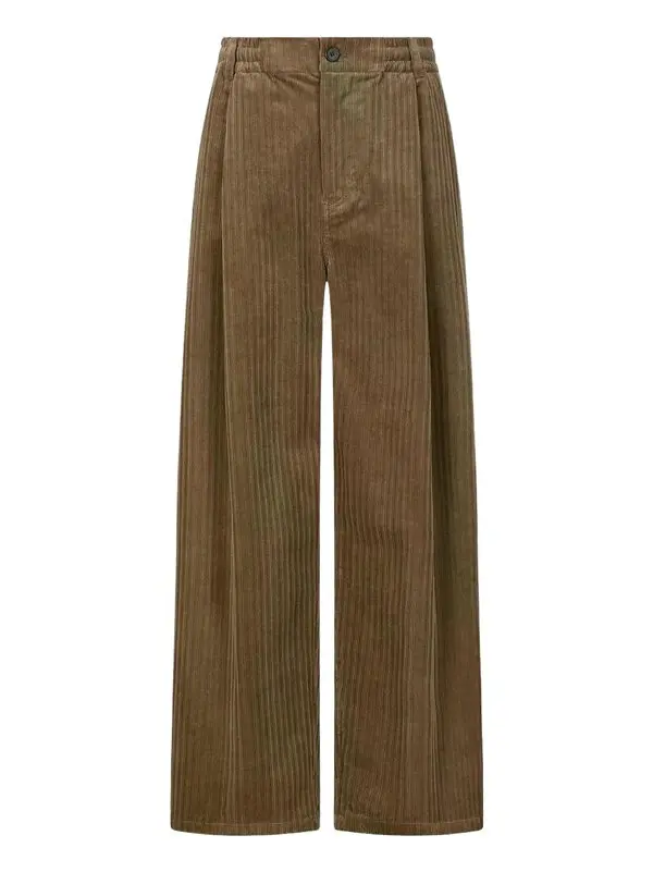STUDIO TOMBOY Pleated Corduroy Trousers - Neutrals