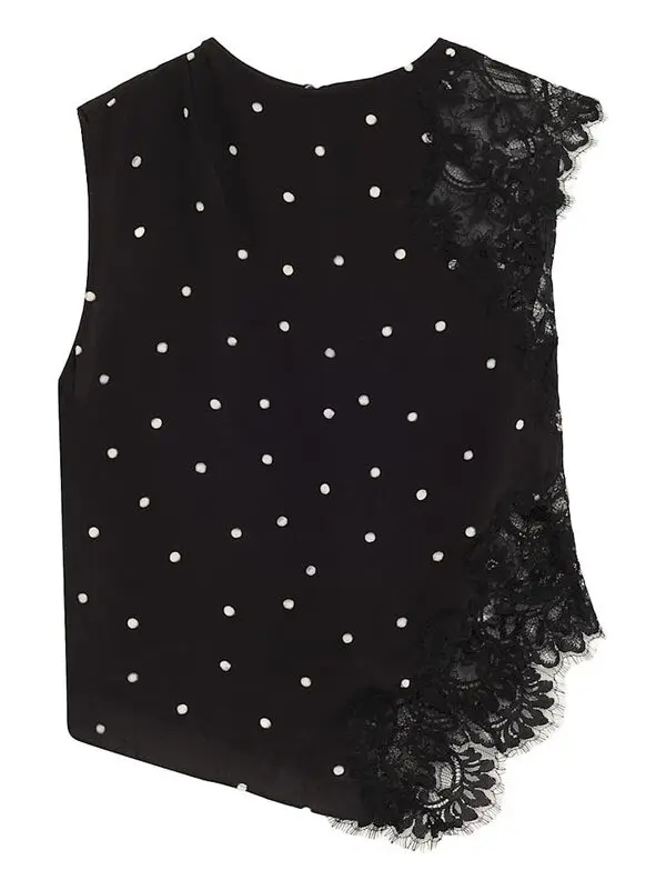A.L.C. Gracie Polka-dot Blouse - Black/crea