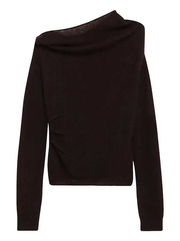 A.L.C. Freya Brushed Alpaca Sweater - Dark Umber