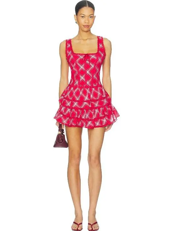 LoveShackFancy Torres Dress - Red