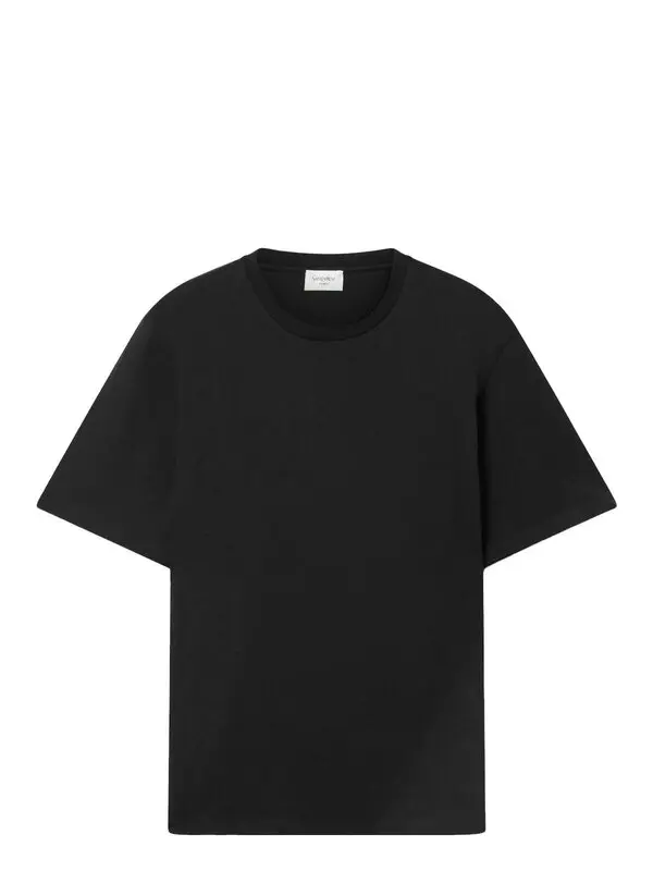Saint Laurent Cotton-jersey T-shirt - Black
