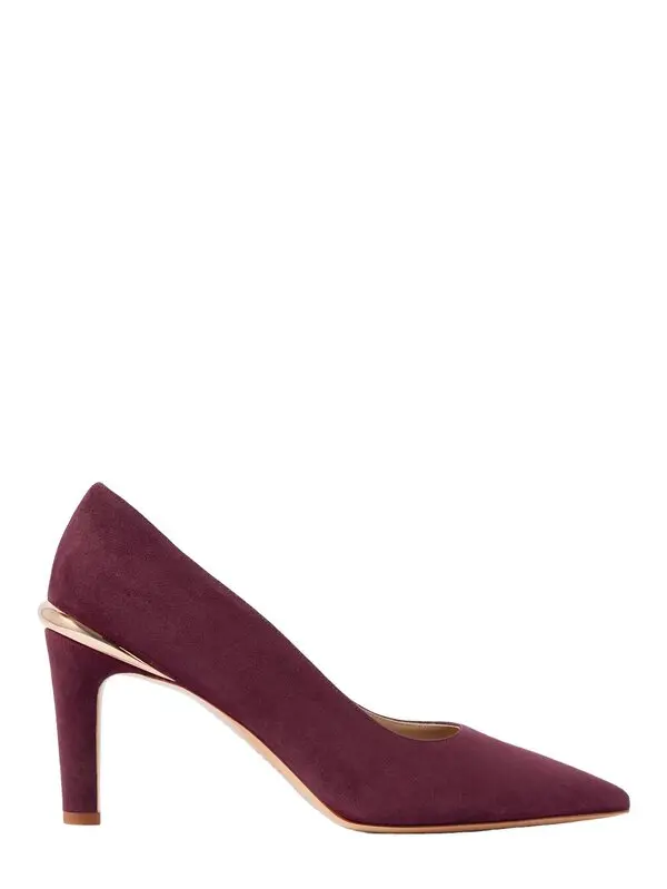 Gabriela Hearst Edwina Suede Pumps - Burgundy