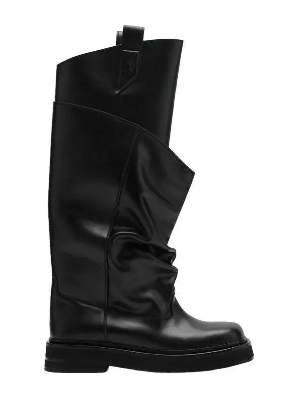 Attico Leather La Passeggiata Boots - Black