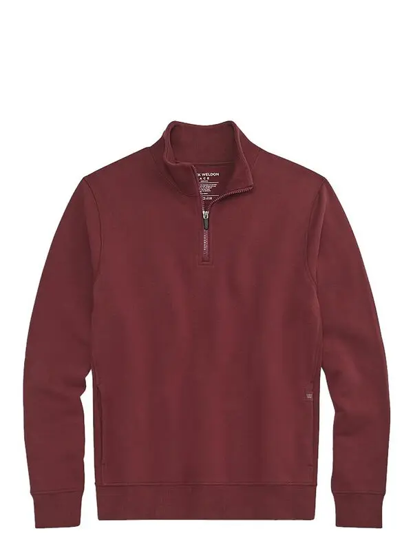 Mack Weldon Relaxed Fit Quarter Zip Sweater - Aged Port
