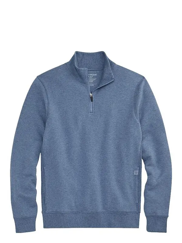 Mack Weldon Ace Relaxed Fit Quarter Zip Sweater - Iced Storm Heather