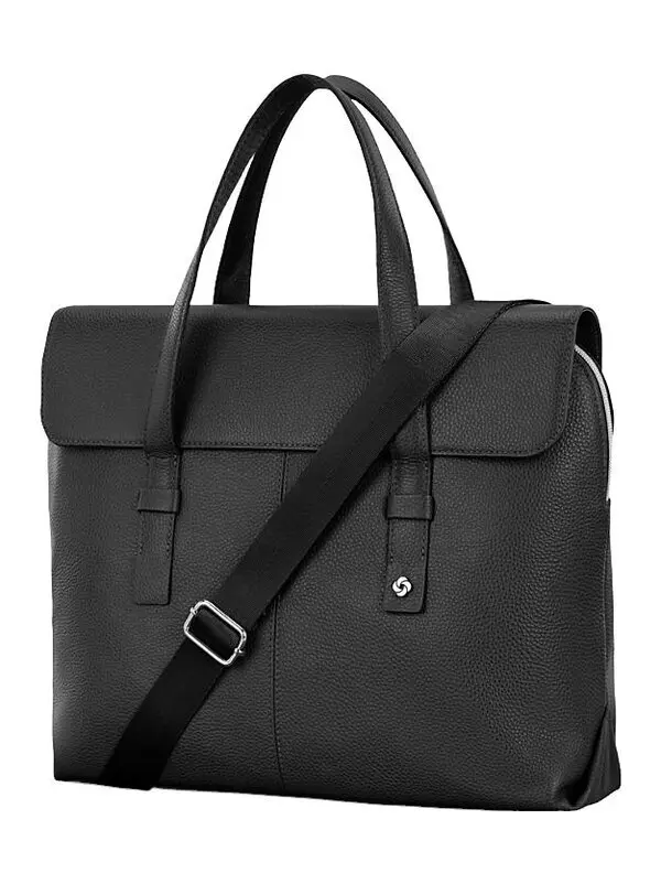 SAMSONITE Leather Convertible Brief - Black