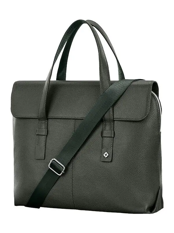 SAMSONITE Leather Convertible Brief - Olive