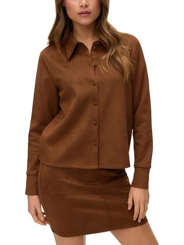 Vero Moda Faux Suede Shirt - Emperador