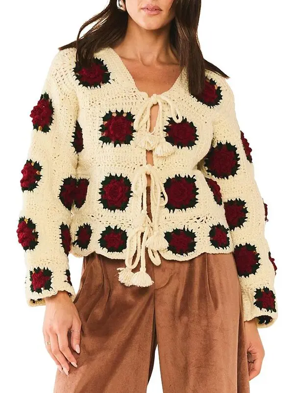 EDDY Round Top Sweater Jacket - Round Top Rose