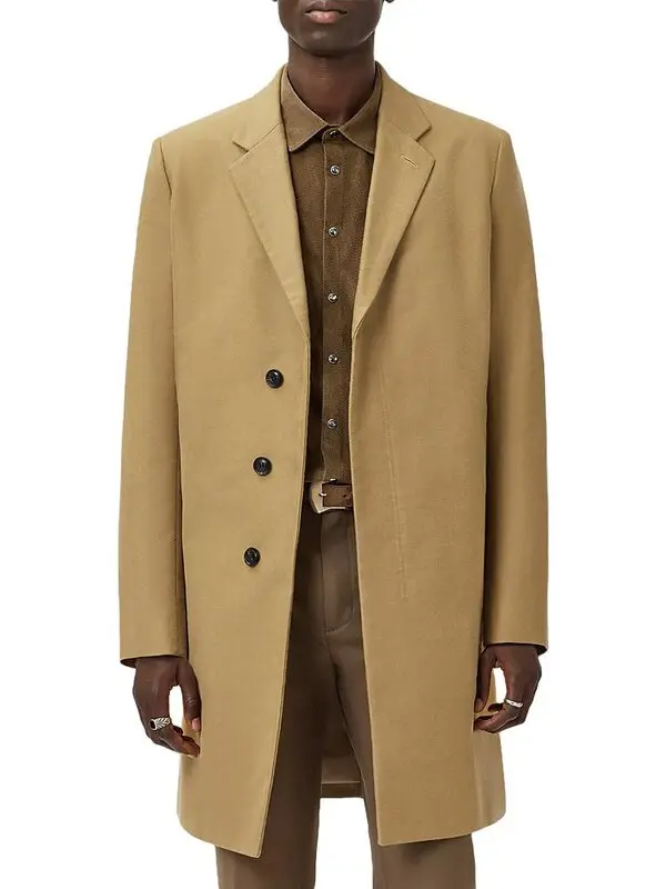 John Varvatos Rhett Moleskin Coat - Dark Tan