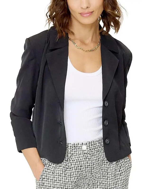 Central Park West Cropped Blazer - Black