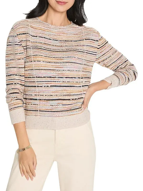 NIC+ZOE Mirage Seamed Sweater - Pink Multi