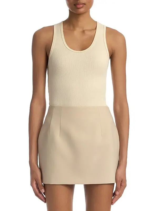 Wardrobe.NYC Contour Mini Skirt - Sand