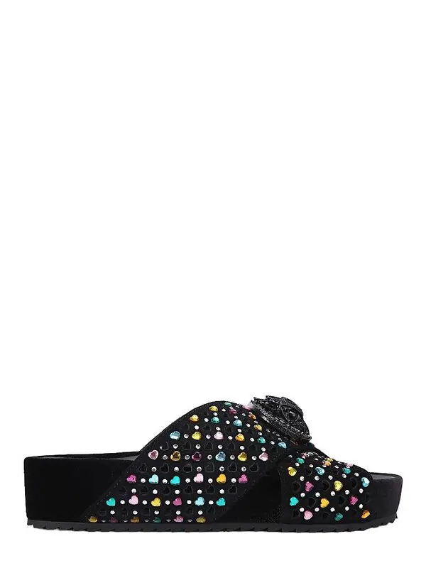Kurt Geiger Chelsea Cross Strap Sandals - Charcoal