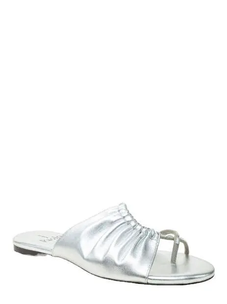 Linea Paolo Lane Toe Loop Sandal - Silver/grey