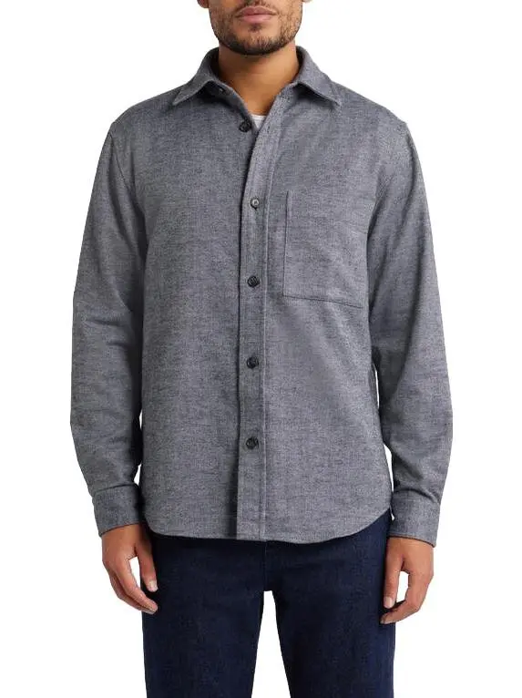 BOSS Owen Relaxed Fit Cotton Button-up Shirt - Silver