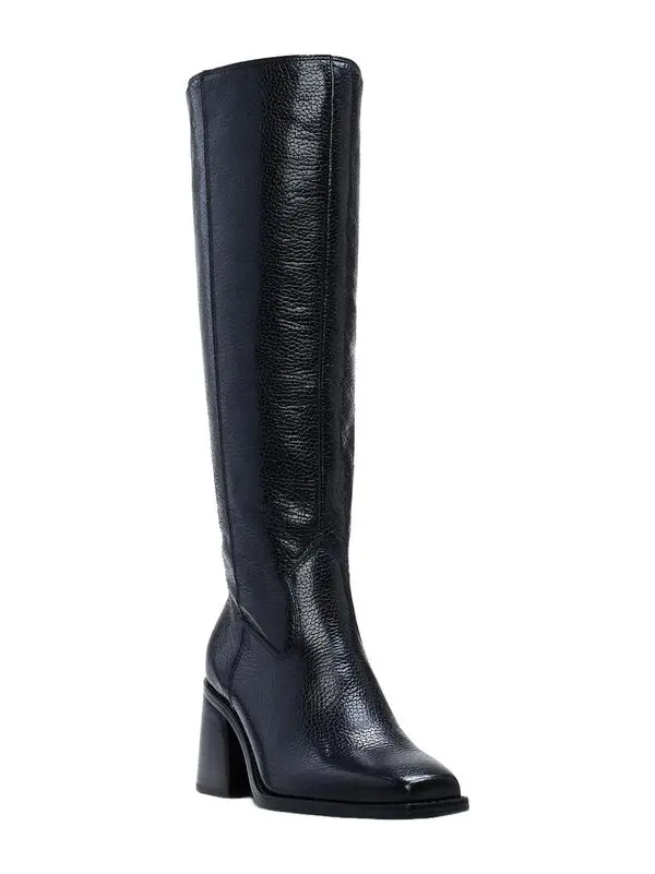 Vince Camuto Sangeti Knee High Boot - Black Pebbled
