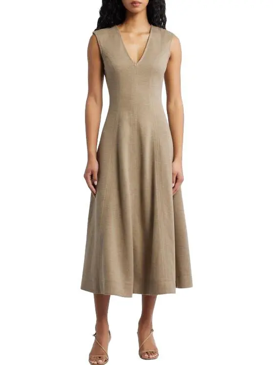 FREEMARKET Sleeveless A-line Knit Dress - Mocha