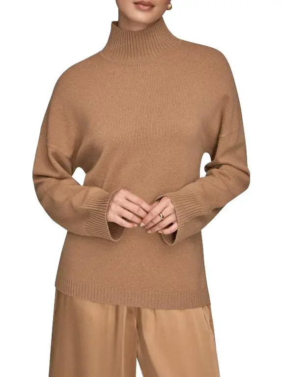 Donna Karan New York Wool And Cashmere Turtleneck Sweater - Fawn