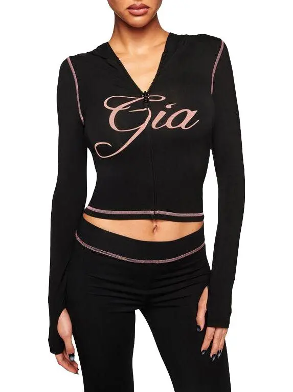 I.AM.GIA Blare Cropped Hoodie - Black
