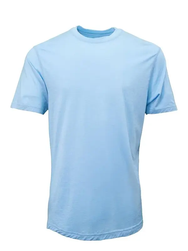 LORDS OF HARLECH Cassius Merino Wool Jersey Crew Neck T-shirt - Blue