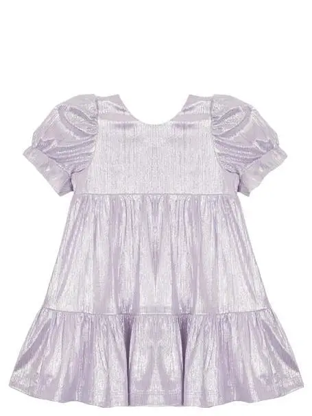 ISOBELLA & CHLOE Girls' Sabrina Glimmer Dress - Purple