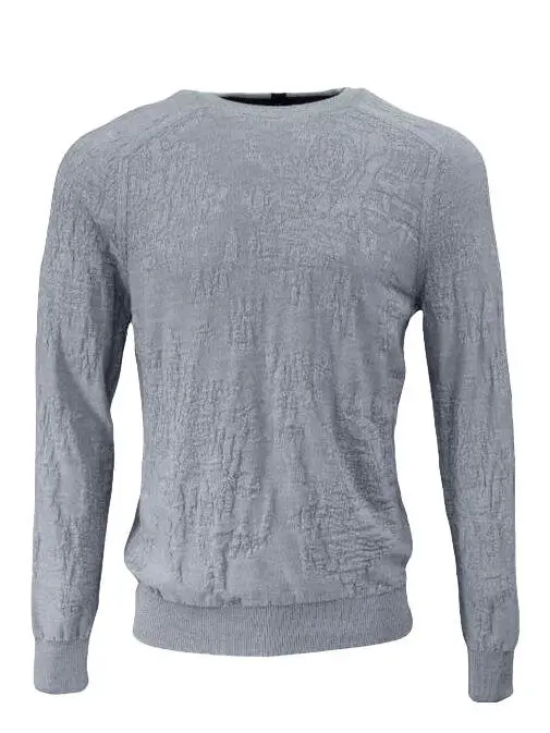 LORDS OF HARLECH Cole Fully Fashioned Merino Wool Crewneck Sweater - Flannel