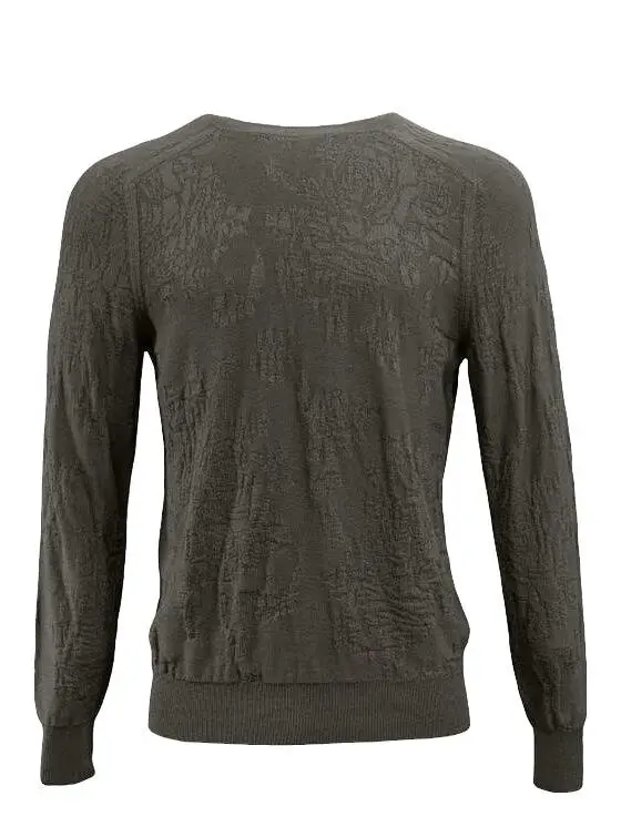 LORDS OF HARLECH Cole Fully Fashioned Merino Wool Crewneck Sweater - Sage