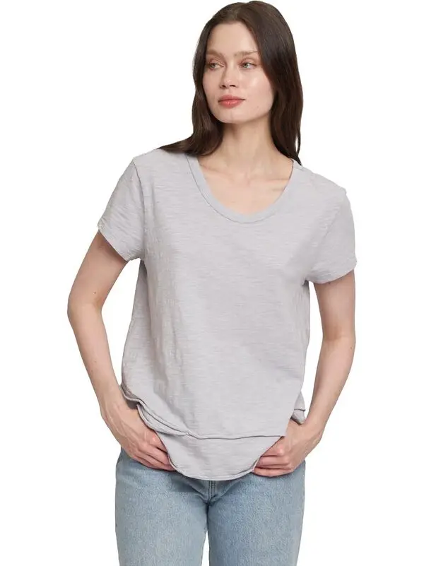 WILT CLOTHING Short Sleeve Mock Layer Tee - Mist