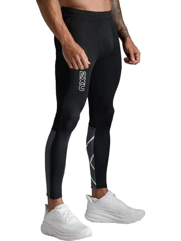 2xu Light Speed React Compression Tights - Black/white Reflective