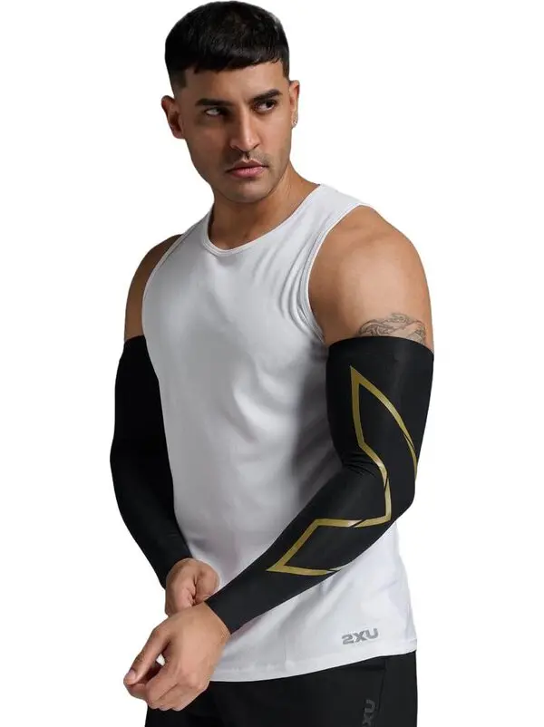 2xu Elite Mcs Compression Arm Guards - Black/gold