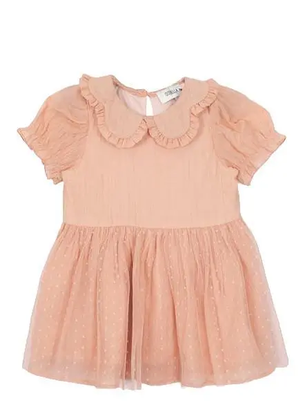 ISOBELLA & CHLOE Pitter Patter Puff Sleeve Dress - Pink