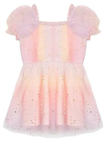 ISOBELLA & CHLOE Sprinkles Puff Sleeve Dress - Pink