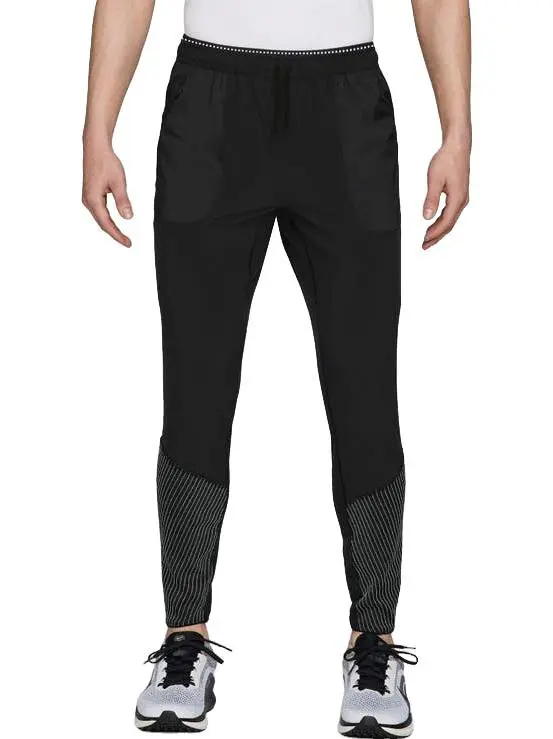 Nike Dri-fit Running Pants With Reflective Accents - Black/reflective Silver