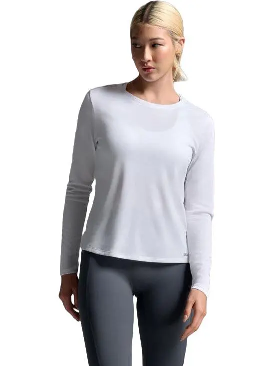 2xu Aero Long Sleeve - White/silver Reflective