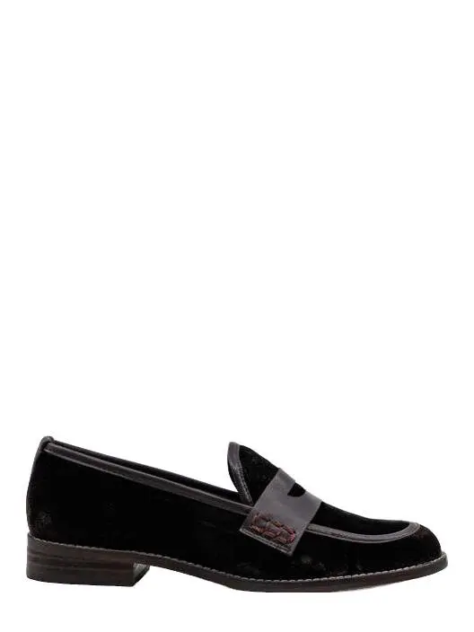ANDREA GOMEZ Camila Velvet Loafer - Chocolate