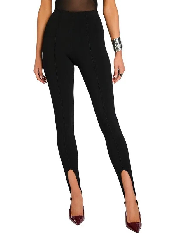 SEROYA Kelsey Stirrup Leggings - Black
