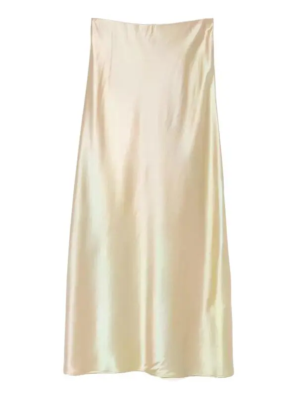 BY MALENE BIRGER Satin-effect Straight Maxi Skirt - Gold