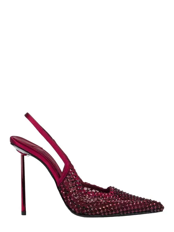 LE SILLA 120mm Gilda Embellished Slingback Pumps - Red