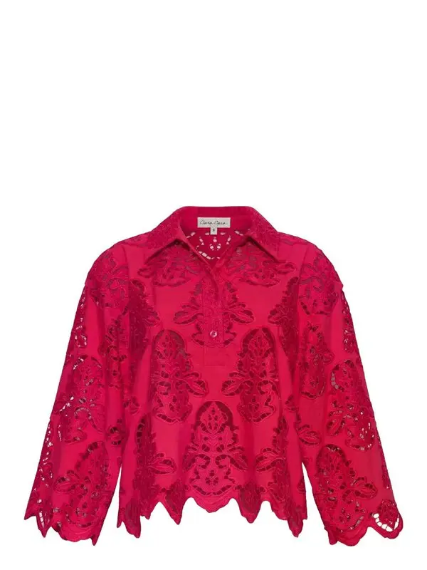 Cara Cara Erica Scalloped Shirt - Red